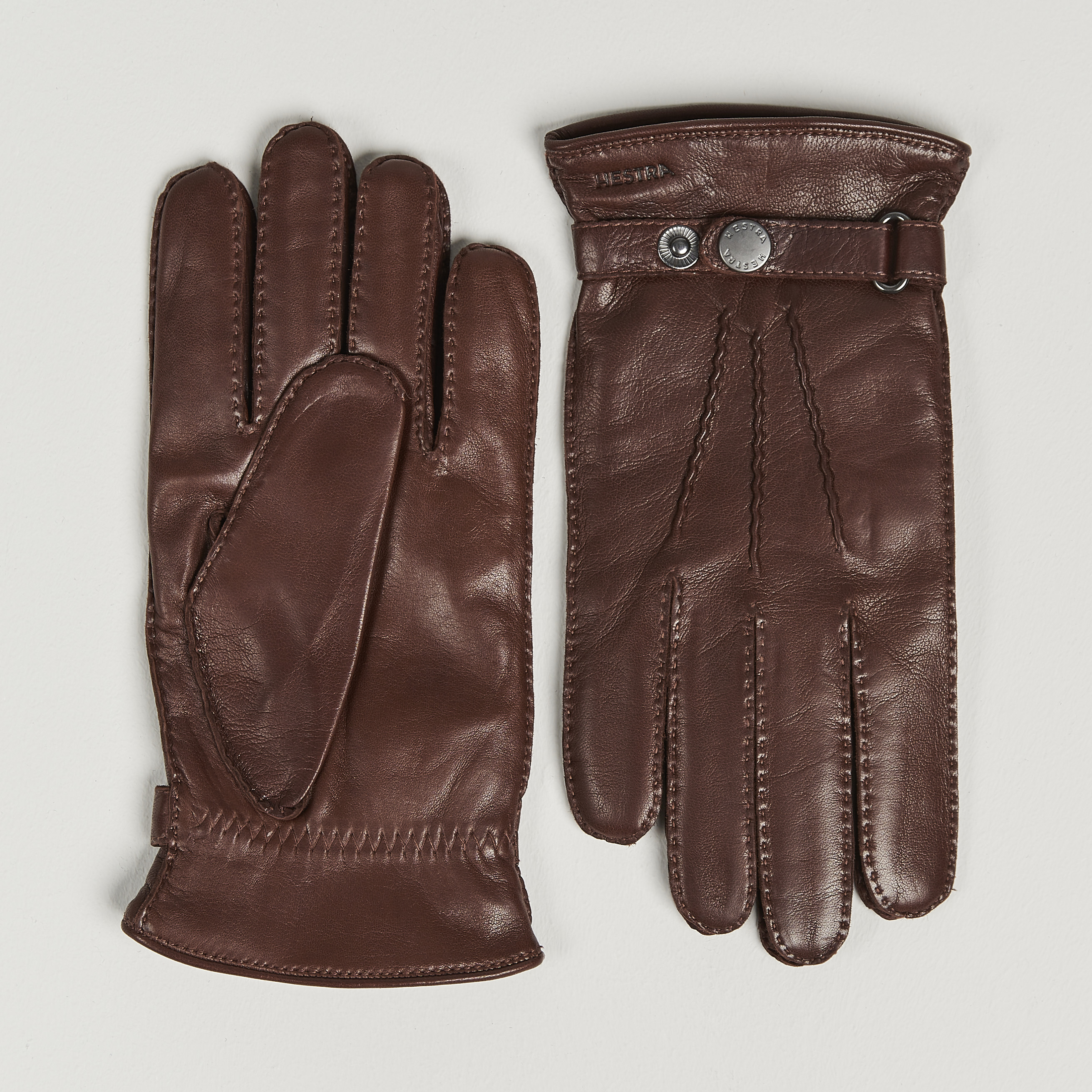 Hestra Jake Wool Lined Buckle Glove Chestnut | Man - CareOfCarl.nl