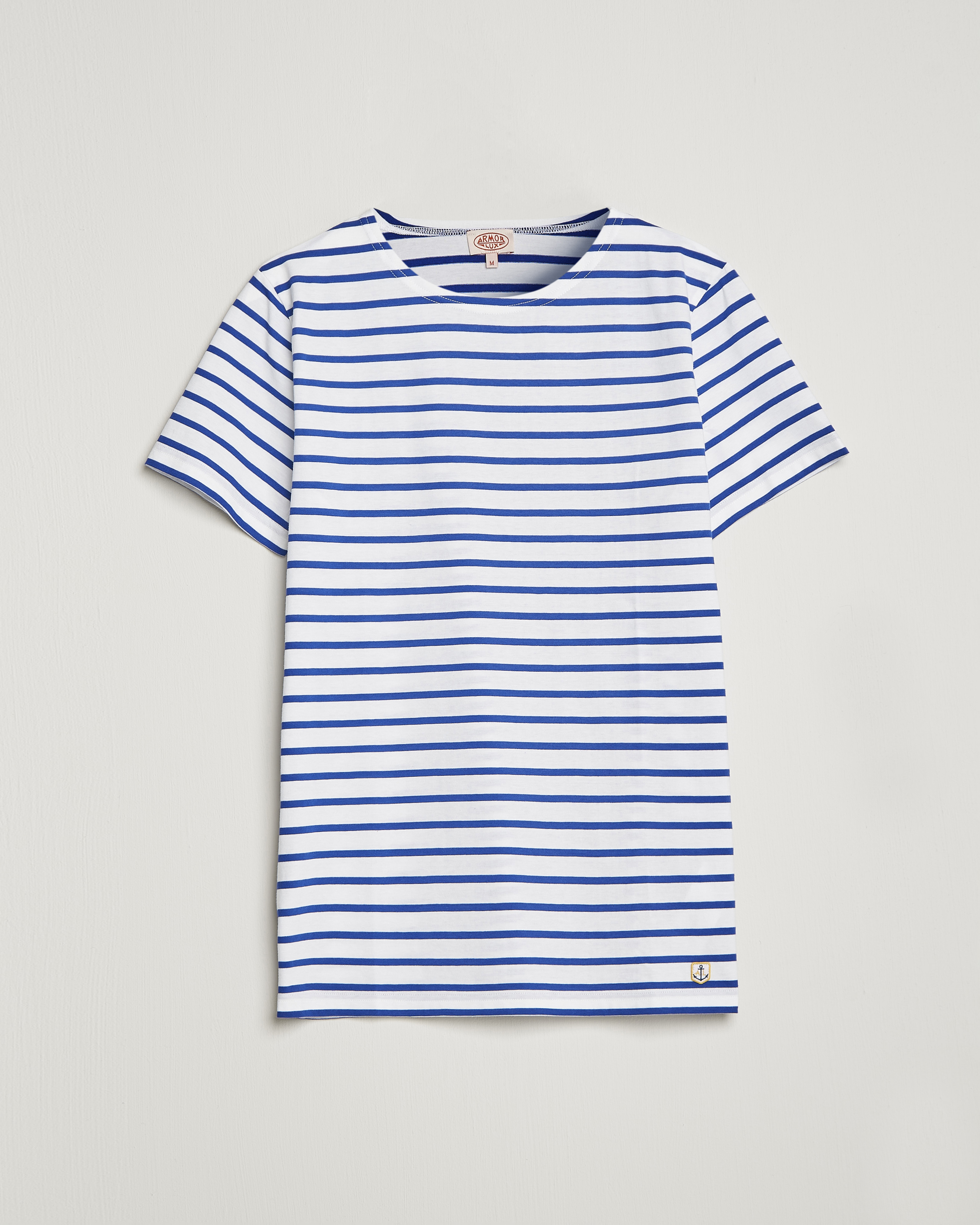 Armor-lux Hoëdic Boatneck Héritage Stripe T-shirt White/Blue | Man - CareOf