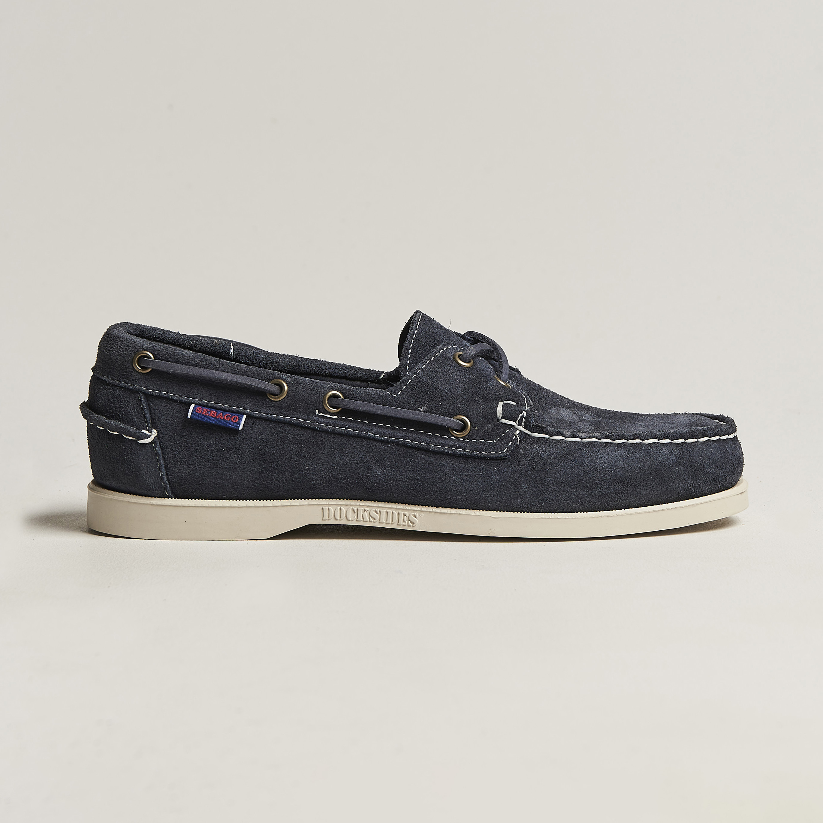 Sebago Docksides Suede Boat Shoe Navy | Man - CareOfCarl.nl
