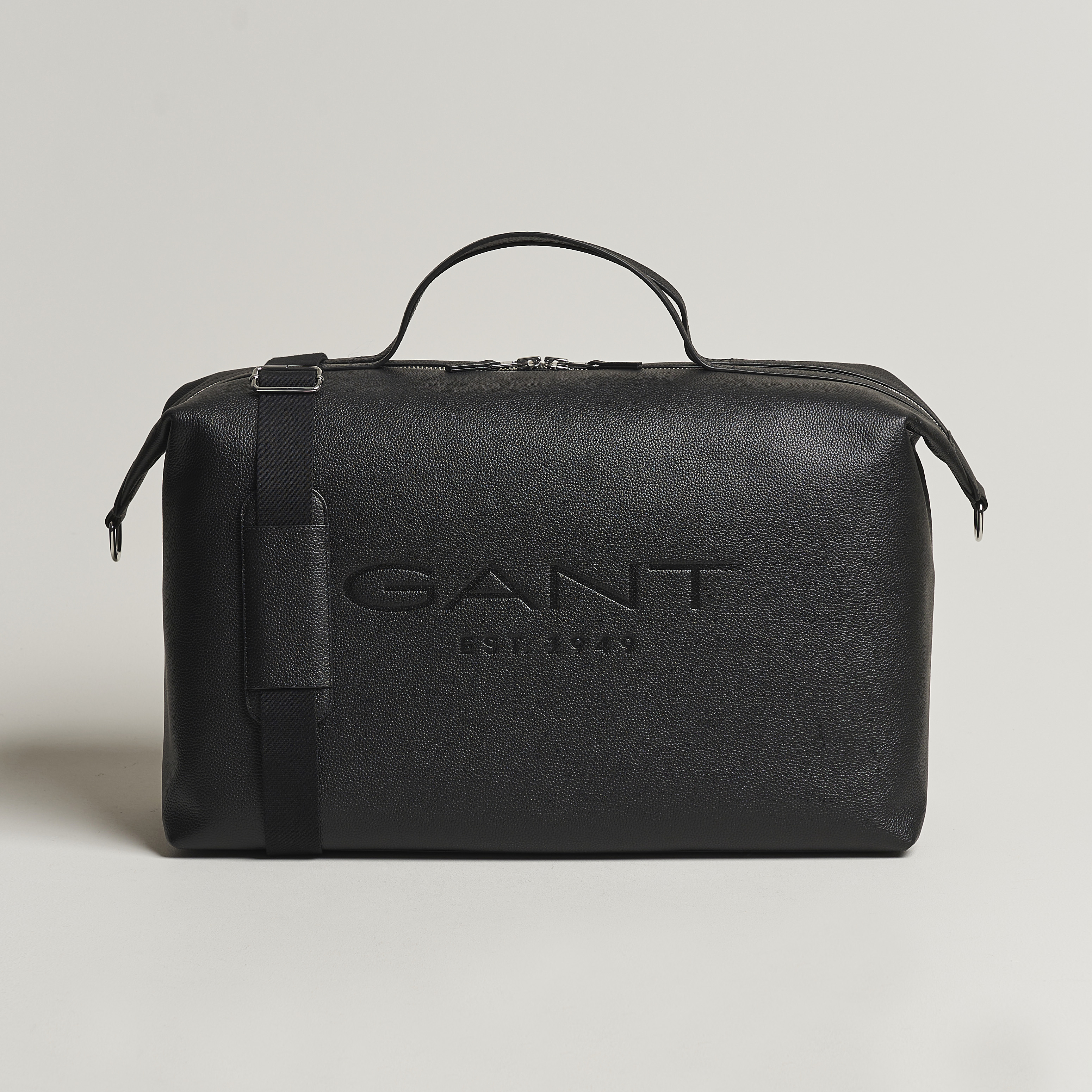 GANT Leather Weekendbag Black | Man - CareOfCarl.nl