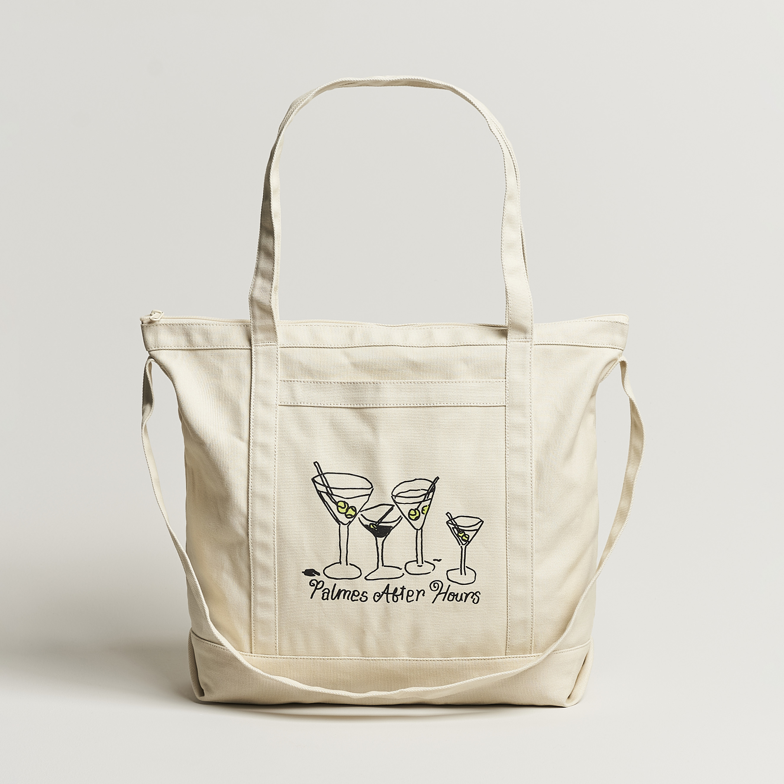 Palmes Martini Zip Tote Bag Off White | Man - CareOfCarl.nl