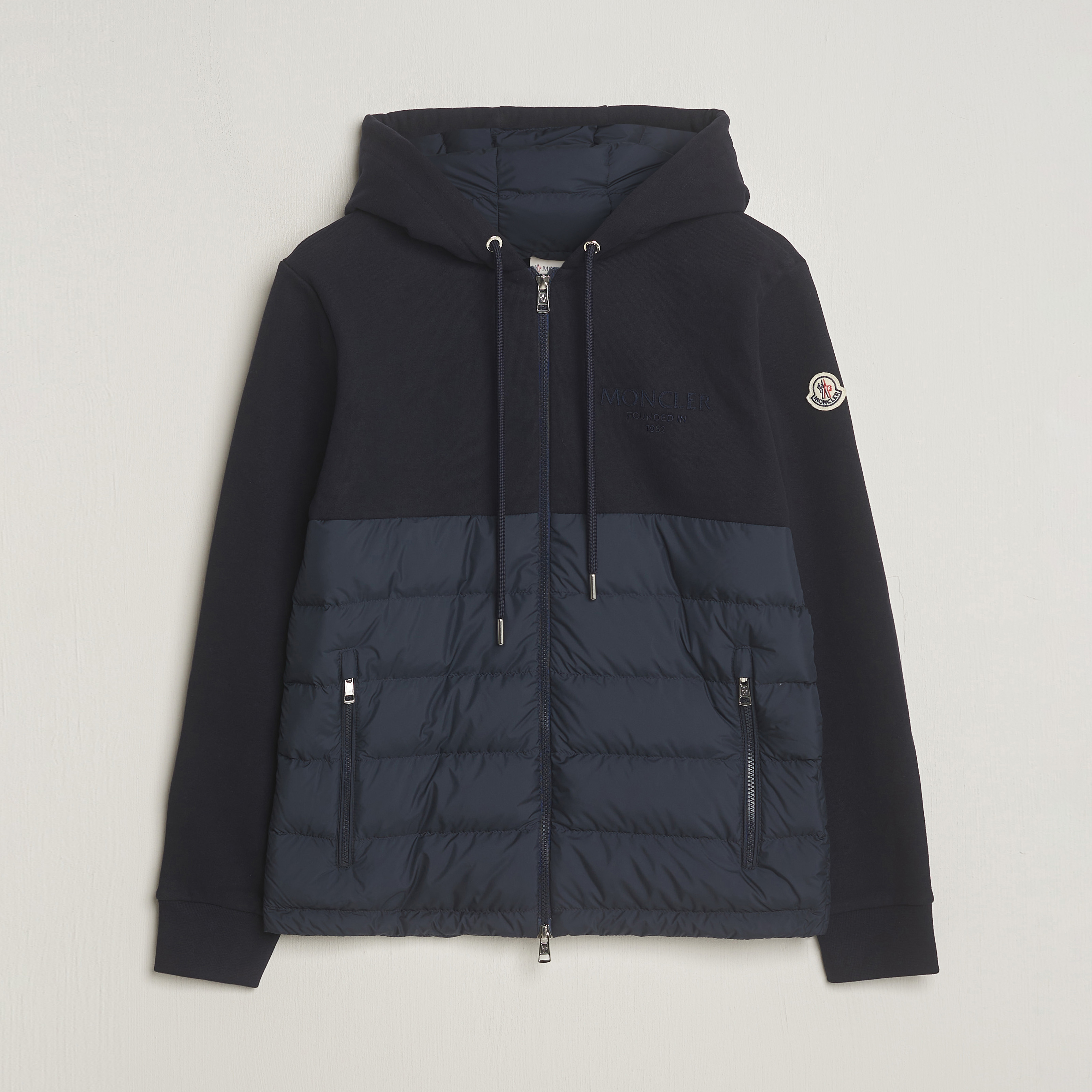 Moncler Down Panel Cardigan Jacket Navy | Man - CareOfCarl.nl