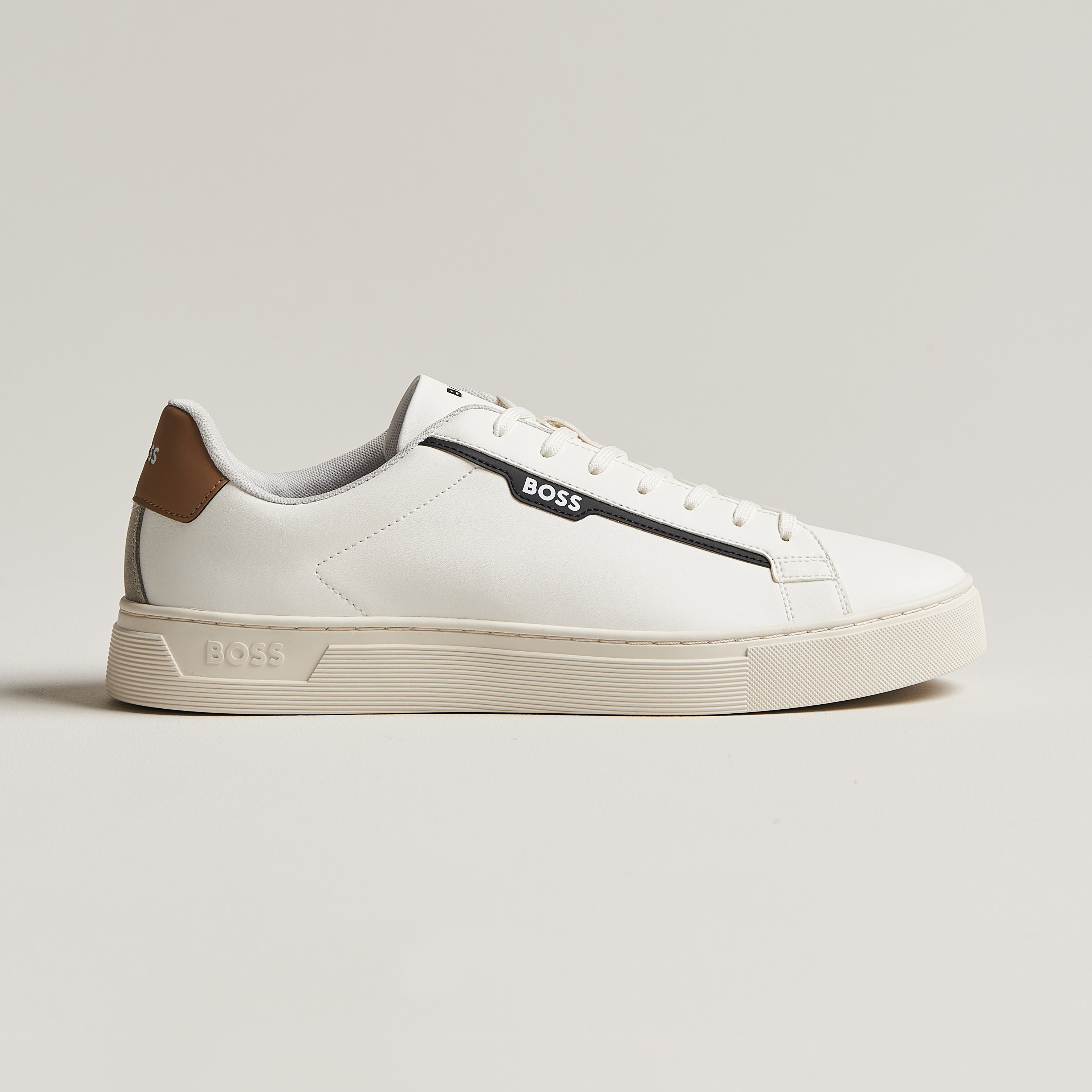 BOSS BLACK Rhys Tenn Sneaker Open White | Man - CareOfCarl.nl