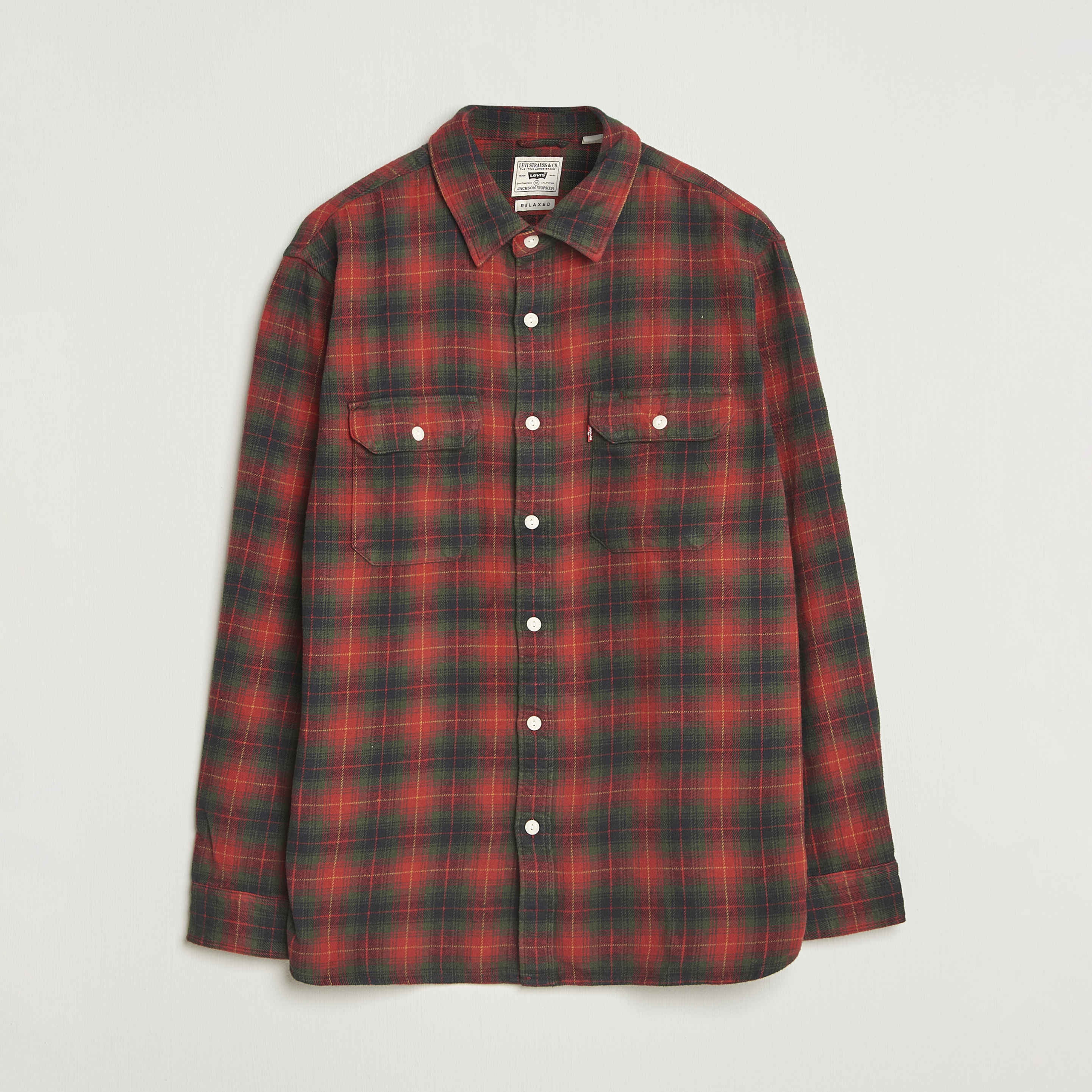 Levi's Jackson Worker Shirt Rythmic Red | Man - CareOfCarl.nl