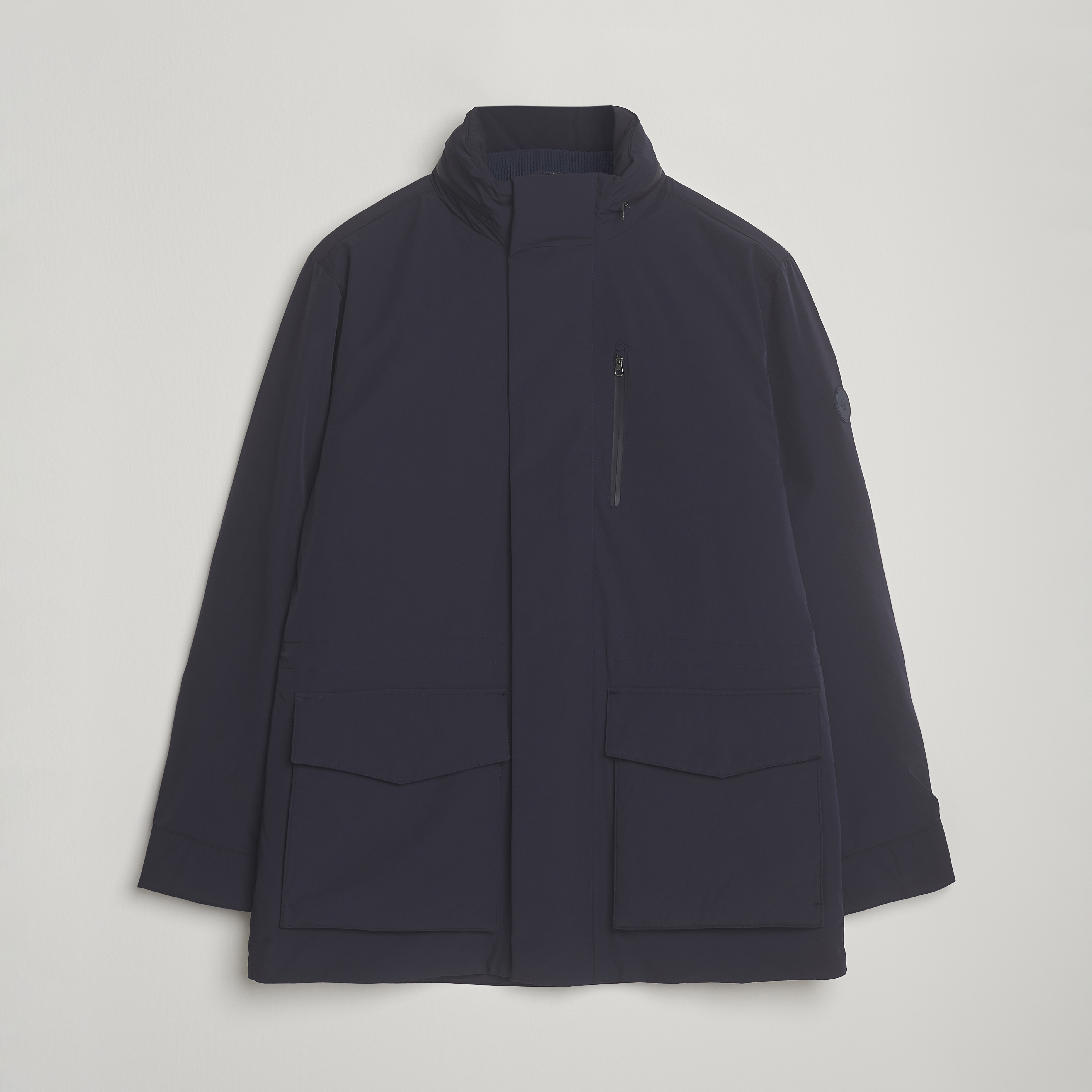 GANT Double Mid Length Field Jacket Evening Blue | Man - CareOfCarl.nl