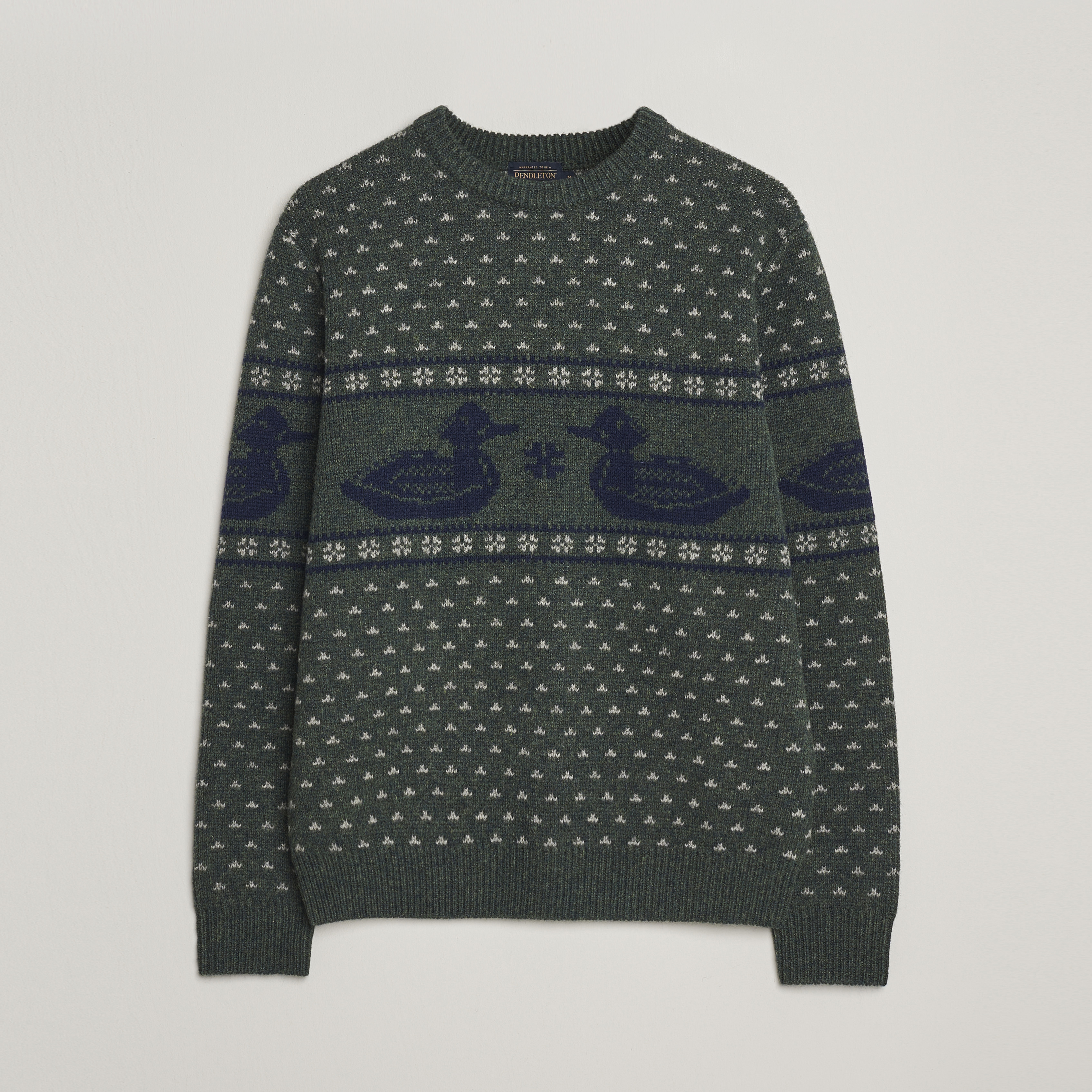 Pendleton Wool Duck Sweater Green | Man - CareOfCarl.nl