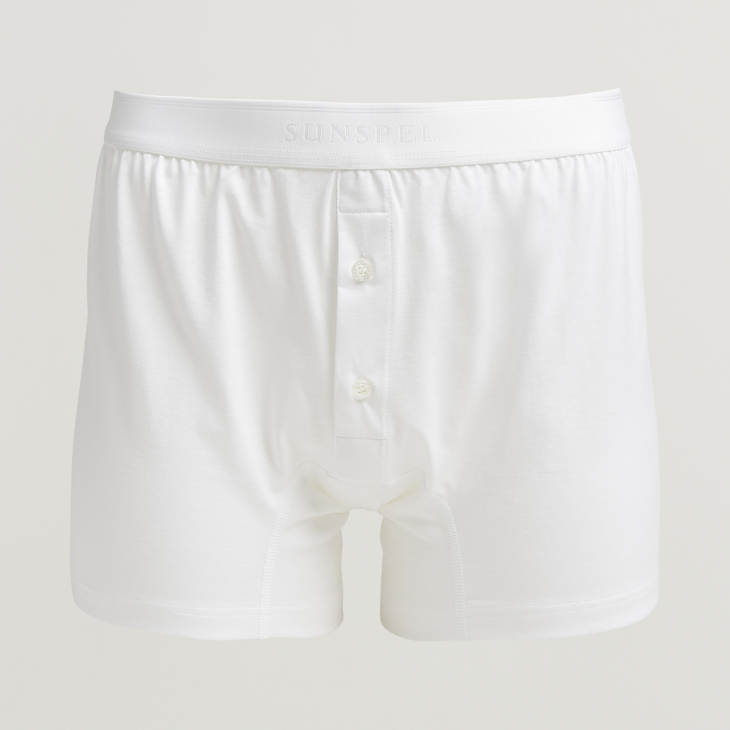 Sunspel Superfine Two Button Cotton White | Man - CareOfCarl.nl