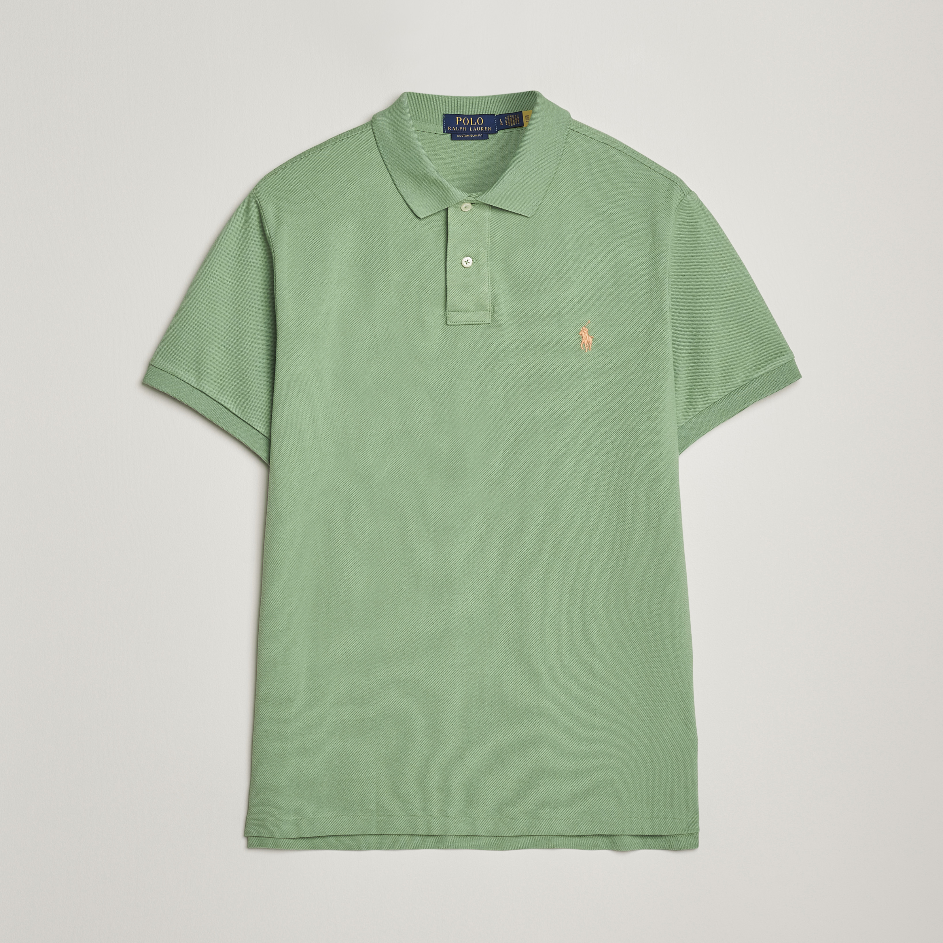 Polo Ralph Lauren Custom Slim Fit Polo Outback Green | Man - CareOfCarl.nl