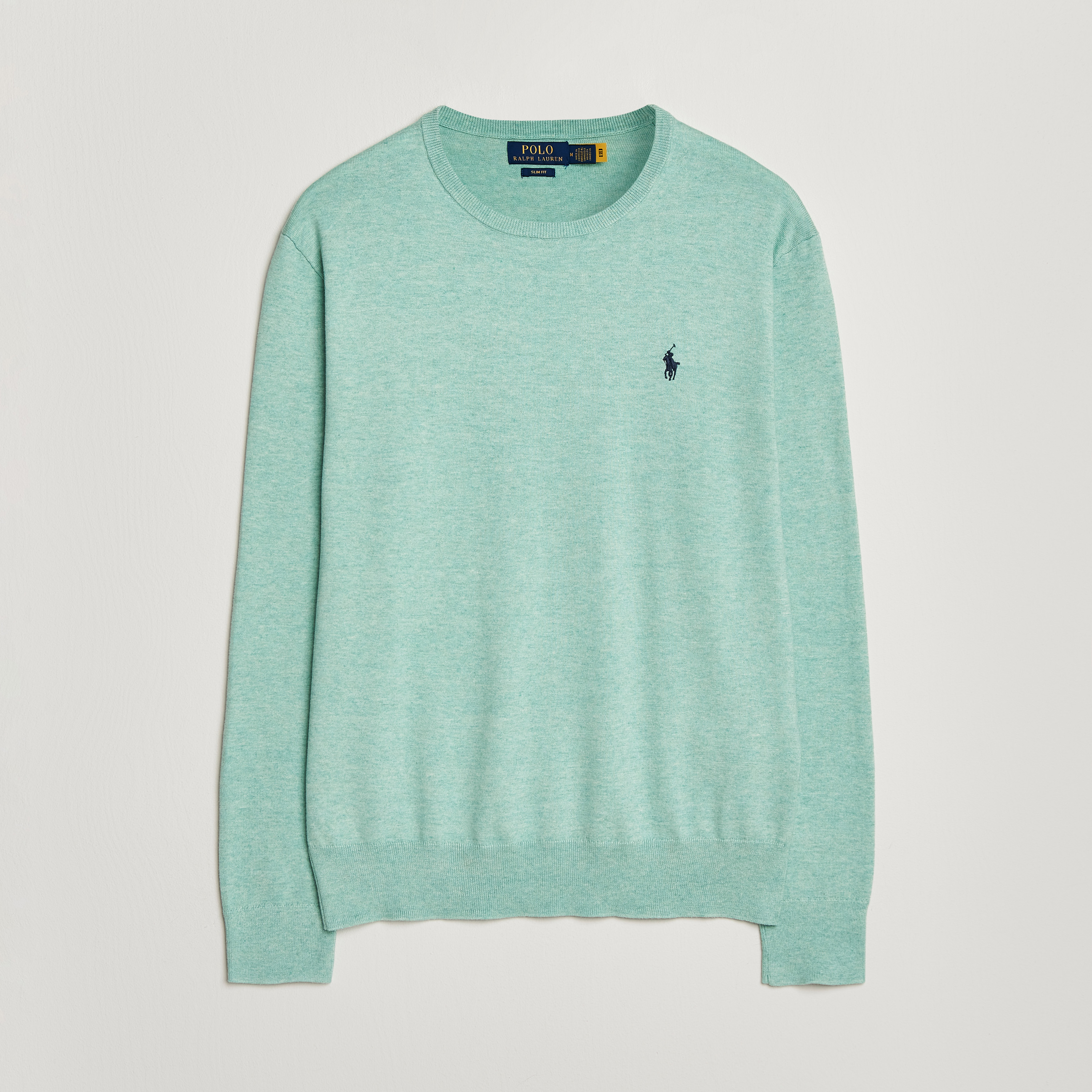 Polo Ralph Lauren Cotton Crew Neck Sweater Green Heather | Man - CareOfCarl