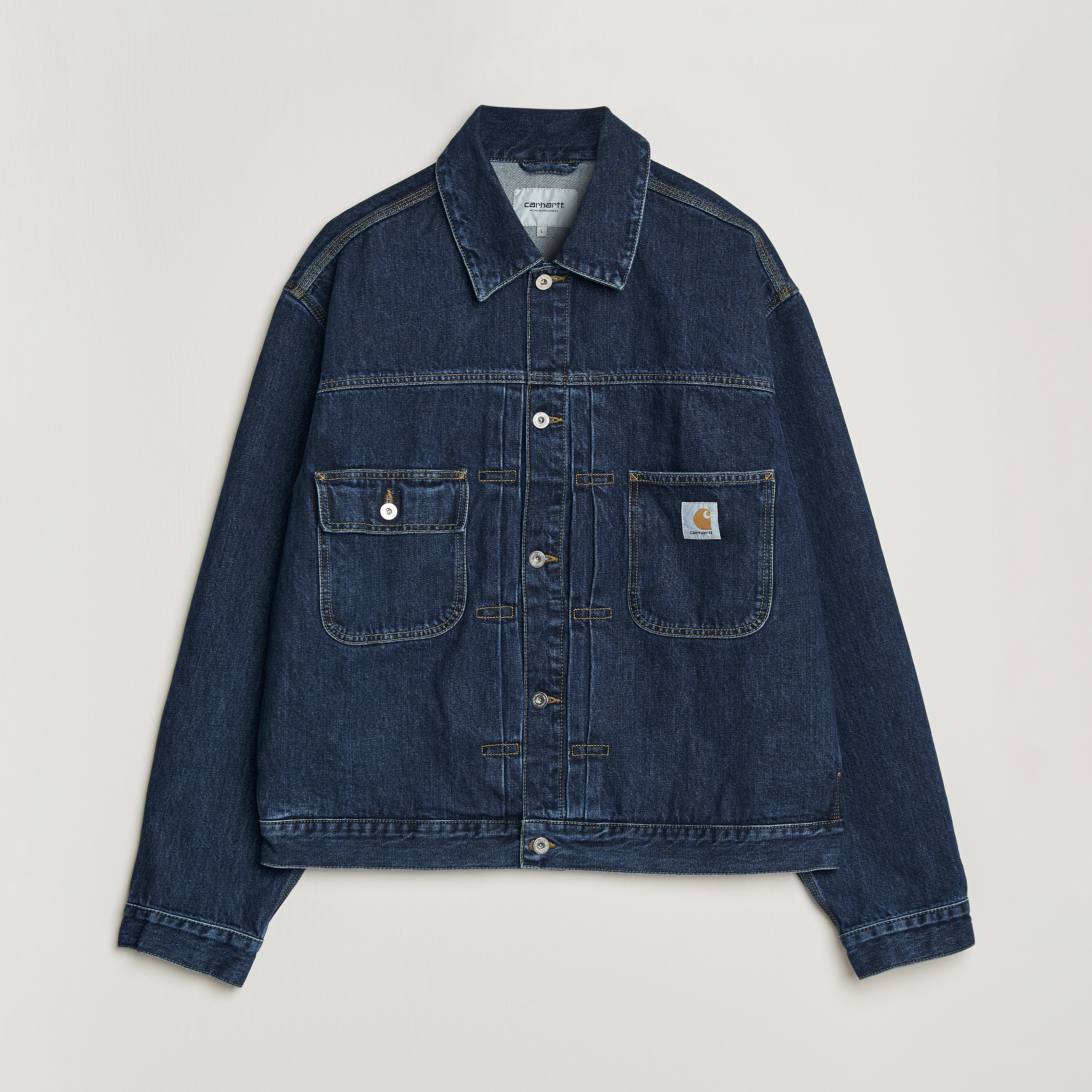Carhartt WIP Belmar Denim Jacket Blue Stone Wash | Man - CareOfCarl.nl