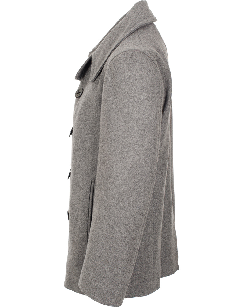 Gloverall Reefer Pea Coat Grey