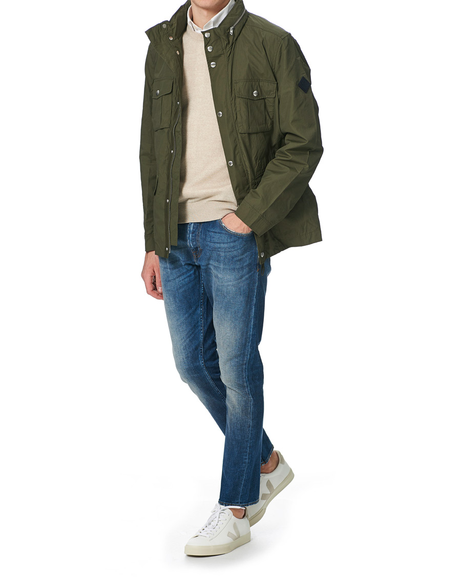 GANT Nylon Four Pocket Field Jacket Dark Leaf | Man - CareOfCarl.nl